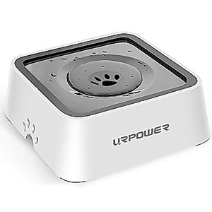 URPOWER 2L Water Bowl, 70oz Large Capacity No Spill Dog Bowl with Eco-Friendly Material, Slow Water Feeder / Dispenser Vehicle Carried Travel for Cats & Pets