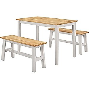 4D Concepts New York Table, Natural/White