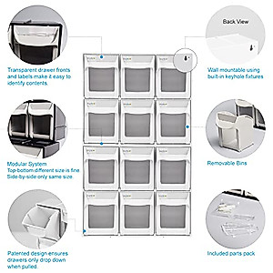 livinbox Plastic Tilt Out Bins Sewing Storage for Arts, Craft Sewing Supplies, Tea Bags Storage, Dental Tip Out Bin Cabinets,White, FO-306-WT
