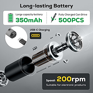 Electric Screwdriver, Power Screwdriver Set 68 in 1 Mini Cordless Screwdriver Rechargeable, 5 Torque Settings 3 LED Lights Precision Screwdriver for PC Accessories Phone Camera Laptop Gifts for Men