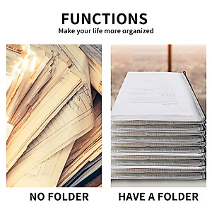 EOOUT 24pcs Mesh Zipper Pouch, Board Game Organizer, Storage Bags, Plastic Puzzle Bag for Organizing, Letter Size, A4 Size, for School Students Office Supplies