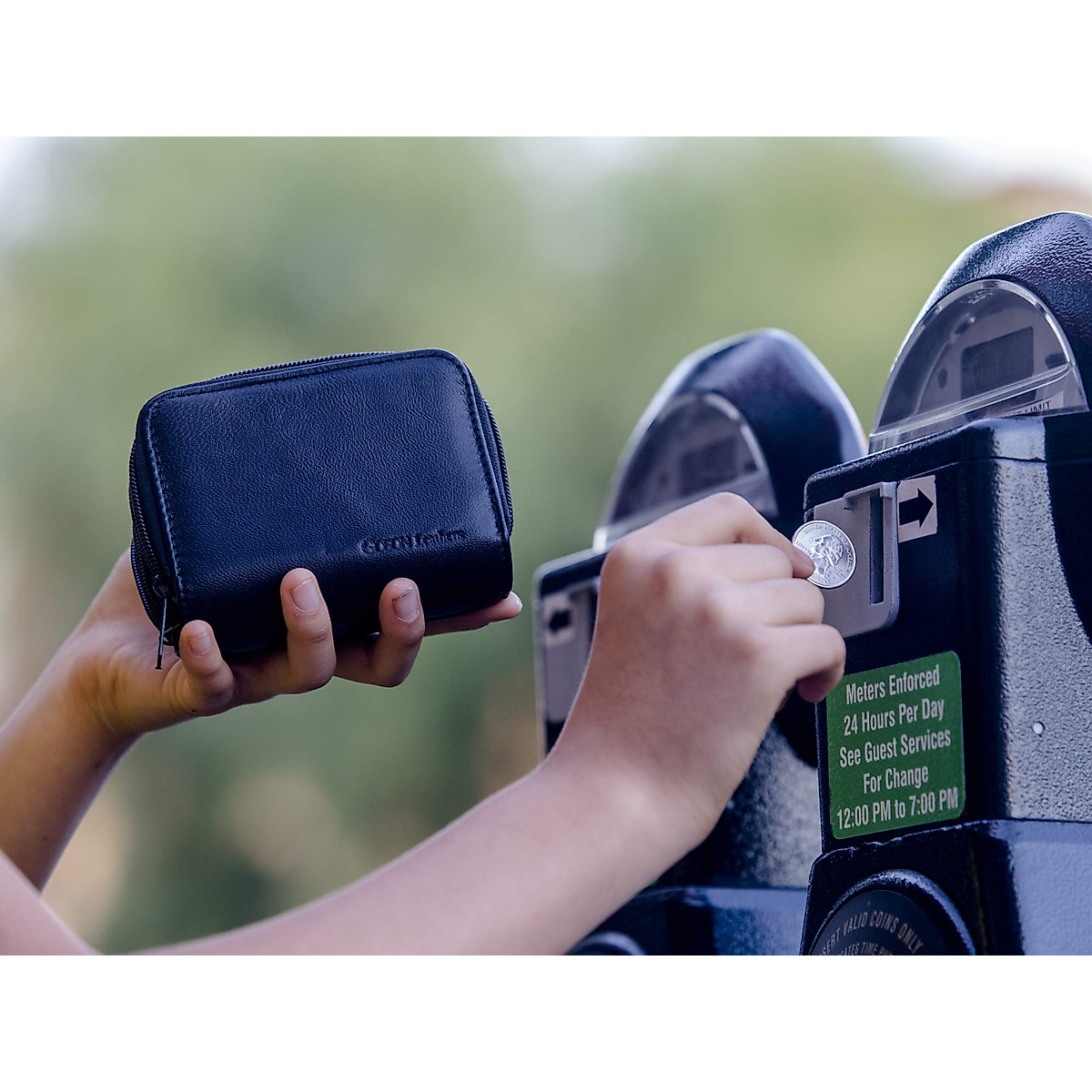 Goson Womens Leather Mini Wallet Credit Cards Cash Coin Holder