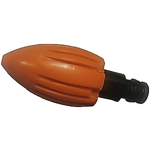 Risedrit The Water Rocket - Cleaning Nozzle, Pressure Washer Sewer Jetter Nozzle, for Garden Hose Sewer Cleaning Nozzle Quick Connector High Pressure Wash Head (Orange)
