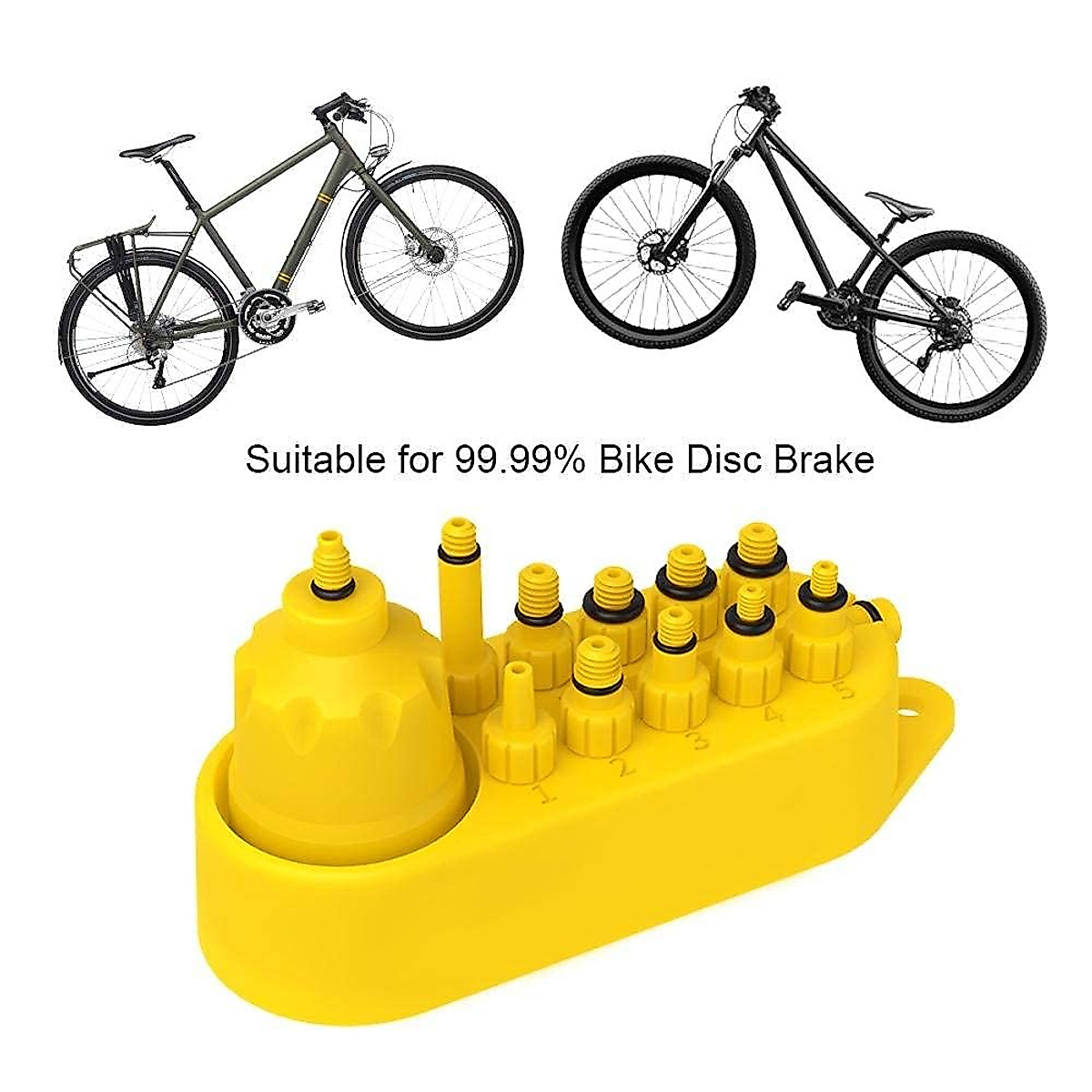 Alomejor Bike Brake Bleed Kit Hydraulic Bike Disc Brake Bleed Kit Tool Set Bike Disc Hydraulic Brake System Mineral Oil Bleed Repair Tool Kit for MTB Mountain Bike