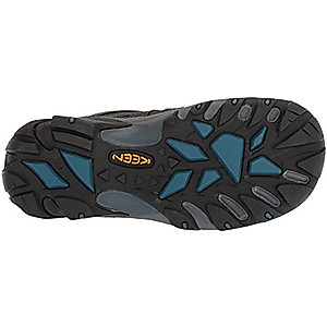 KEEN Men's Voyageur Low Height Breathable Hiking Shoes, Alcatraz/Legion Blue, 12