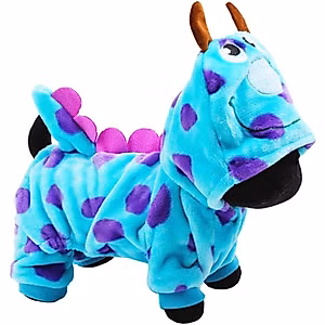 YOUDirect Pet Clothes - Dog Cat Puppy Jacket Apparel Soft Coral Fleece Material Jumpsuit Winter Coat with Hat Coat Hoodie for Teddy Dog Pet Plush Outfit, Blue (XX-Small)