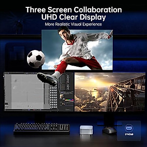 ACEMAGICIAN Mini PC 12th N95 (up to 3.4GHz) 16GB LPDDR5 1TB M.2 SSD Mini Desktop Computers, 3 HDMI Micro PC Support 4K UHD, Dual Gigabit Ethernet,2.4G/5G WiFi, BT4.2,Small PC