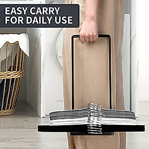 Tinfol Hanger Organizer Stacker, Hanger Stacker for Closet Laundry Room, Holds Up 55 Wire Clothes Hangers, Suitable for Laundry Room Hanger Storage, Organizes Adult or Child Hangers