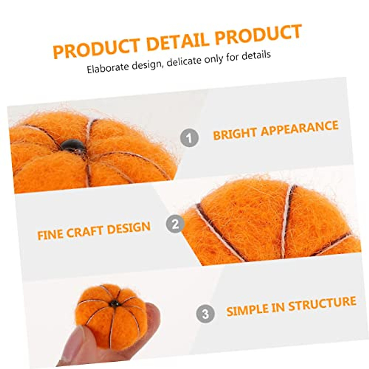 IMIKEYA 15pcs Felt Pumpkins Halloween Ornaments Christmas Decor Plant Garland Pumpkin Hanging Decor DIY Decorations Pumpkin Pom Poms Xmas Tree Decor Christmas Hangings Felt Pumpkin Pendent