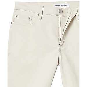 Amazon Essentials Men's Slim-Fit 9" Inseam Stretch 5-Pocket Short, Stone, 34
