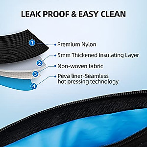 UCOLA Small Insulated Bag Freezable Snack Bag Small Cooler Bag Snack Bag Small Insulated Bag Sandwich Bag Frozen Lunch Bag, Freezable Snack Bag for Work Trips, Mini Lunch Bag Suitable for Yogurt.