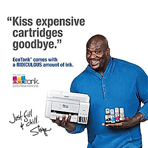 Epson EcoTank ET-3760 Wireless Color All-in-One Cartridge-Free Supertank Printer with Scanner, Copier, ADF and Ethernet. Full 1-Year Limited Warranty (Renewed Premium),White