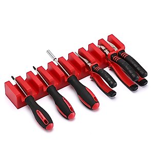 EMENTOL Red Magnetic Plier/Wrench Holder,Tool Organizer,10 Plier Organizers,Modular Screwdriver Organizers