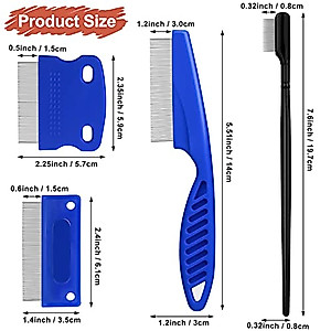 5 Pieces Dog Eye Combs Tear Stain Remover Combs Pet Grooming Comb for Small Dogs Gently Removing Eye Mucus and Crust (Blue, Black)