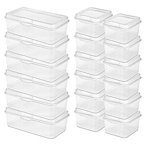 Sterilite Large FlipTop Latching Storage Box, 6 Pack, and Small FlipTop Latching Storage Box, 12 Pack for Office and Household Organization