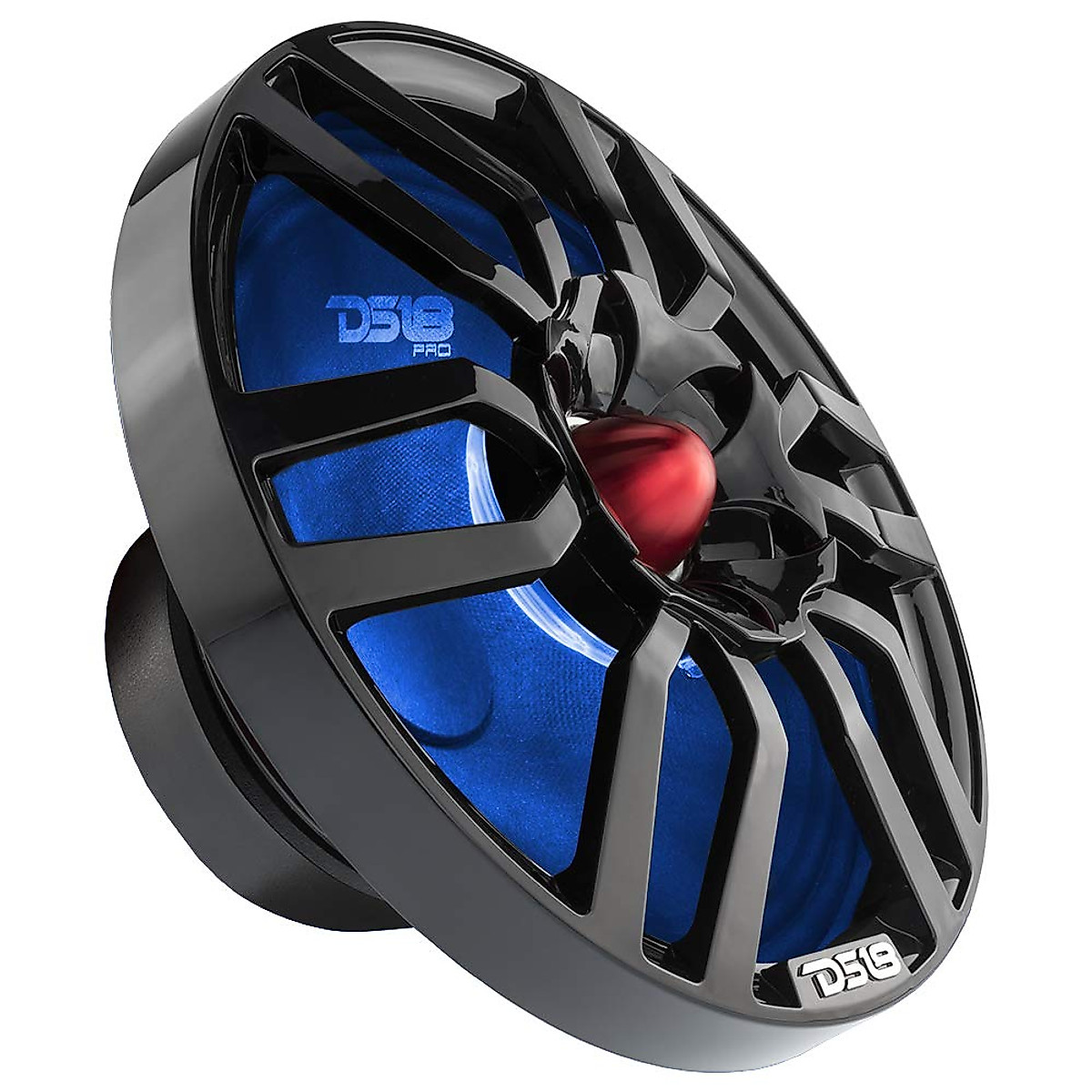 DS18 PRO-GTW10BK 10" Car Audio Universal Speaker Grill with Built-in 1.75" VC Neodymium Bullet Tweeter and RGB Lights 500 Watts Black