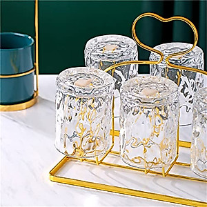 XWOZYDR Bottle Drying Rack Metal 6 Cup Mug Holder Protective Hooks Non-Slip Bottle Drying Holder Tree for Glasses Coffee Mug