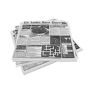 12" x 12" White Food-Safe London Newsprint Liner, by GET 4-TN1000 (Pack of 1000)