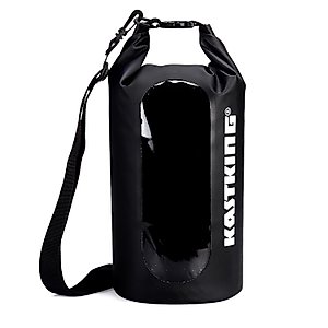 KastKing Dry Bags,100% Waterproof Storage Bags,Military Grade Construction for Swimming,Kayaking,Boating,Hiking,Camping,Fishing, Biking,Skiing,Black,30L
