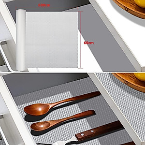 Shelf Liner, EVA Non Adhesive Cabinet Liners 23.6Inch x 19.6FT (23.6x240Inch), Non Slip Drawer Liner, Washable Cupboard Liner Refrigerator Mats for Kitchen Cabinet, Pantry, Shelves, Bookshlef, Dresser