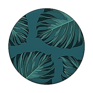 Tropical Botanical Monstera Leaves Summer Pattern - Green PopSockets PopGrip: Swappable Grip for Phones & Tablets