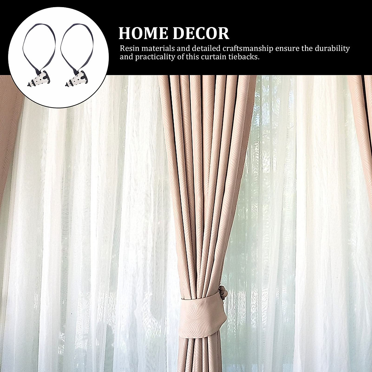 ARTIBETTER Curtain Holdback Resin Curtain Tiebacks 2pcs Lighthouse Curtain Buckle Magnet Curtain Tape White Resin Nautical Style Curtain Accessories Nautical Curtain Tie Backs