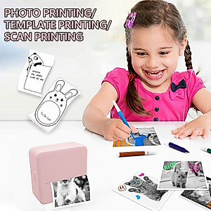 POEOSAS Mini Printer Sticker Printer - Wireless Mini Sticker Printer Machine, Pocket Mini Printer for iPhone, Bluetooth Portable Mini Thermal Printer for DIY, Journal, Notes, Memo, Birthday