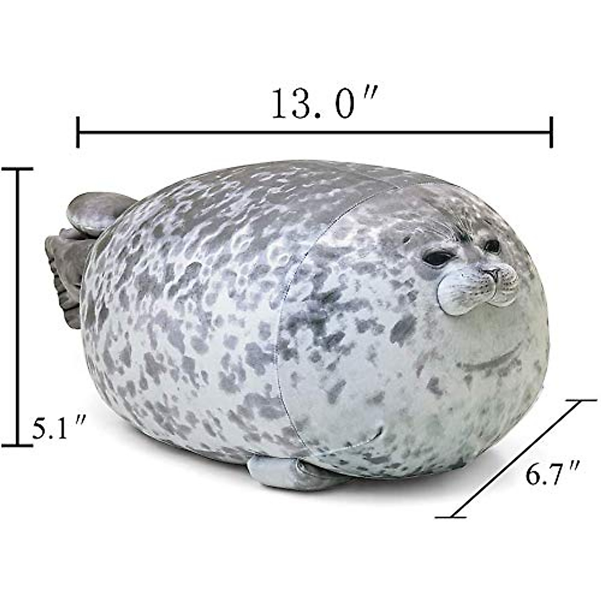MerryXD Chubby Blob Seal Pillow,Stuffed Cotton Plush Animal Toy Cute Ocean Small(13 in)
