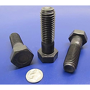 Generic Class 10.9 Steel Hex Bolts M18 x 2.5 mm x 60 mm Long PT 5 pcs, Bolt-1699-21-11, Black