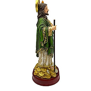 GUANG Rome Series St. Judas Statue Stepping on Money and Crutches Room Decorations Religious Gifts