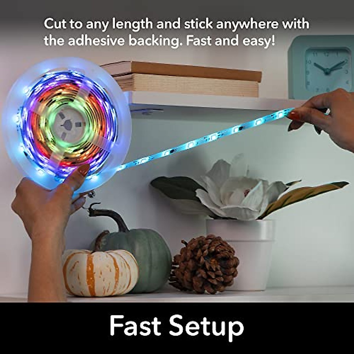 Geeni Prisma Symphony Smart LED Strip Lights, RGBIC Neon Color Changing WiFi Lights with App Remote Control and Music Sync, Compatible with Alexa and Google Home, 16.4 ft