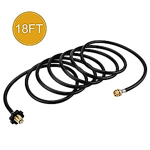 WADEO 18FT Propane Hose Adapter for Coleman, Propane Adapter Hose 1lb to 20lb, Converts Camping Stove, Tabletop Grill, Portable Heater to 5-40lb Tank