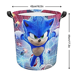 LIUDAINC Anime Laundry Basket, Portable, Durable Handle, Foldable Storage Box for Home/Dorm/Office/Bedroom Decor