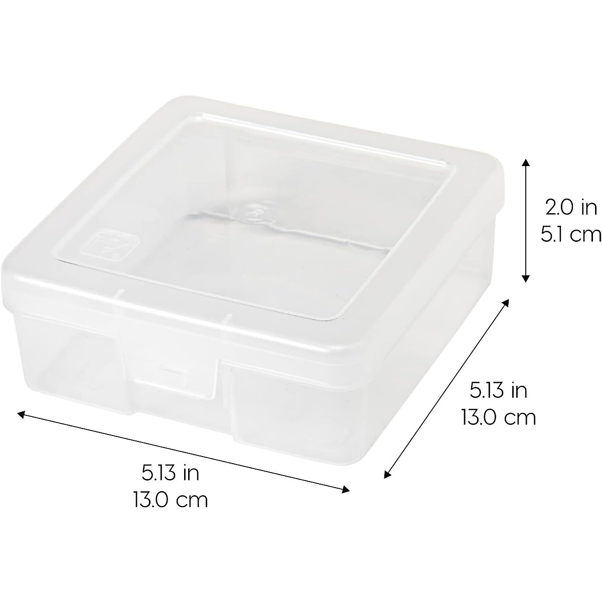 Party Club of America 12 Pack Small Clear Plastic Storage Boxes with Lids, Craft Jewelry Life Item Organizer for Puzzles, Pens, Rings, Needle and Thread, Nail Polish, Remote Controls