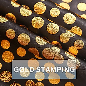 2 Pack Black Plastic Tablecloth Disposable Black and Gold Tablecloth for Rectangle Tables 54" x 108" Party Decorations Birthday Thanksgiving Christmas Valentines Wedding Outdoor BBQ Picnic (Black)