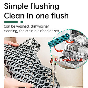 VOLTGY - Silicone Sink Protector with Top Drain Hole, 28" x 15", includes Silicone Cleaning Brush/Silicone Sink Mat