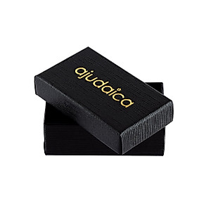 aJudaica Mezuzah Necklace Pendant in 925 Sterling Silver with Chain (Mezuzah with Star of David)