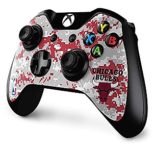 Skinit Decal Gaming Skin Compatible with Xbox One Controller - Officially Licensed NBA Chicago Bulls Digi Camo Design
