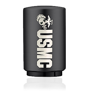 USMC Push Down-Pop Off Beer Bottle Opener with Magnetic Cap Catcher Automatic Decapitator Beer/Soda Magnet Bottle Top Openers - Cool Bartender Gadgets