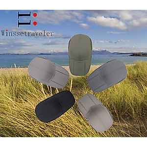 Foldable UPF 50+ Sun Protection Portable Hats Quick Dry Baseball Cap Adjustable Outdoor Sports Hat for Men, Women (Black)