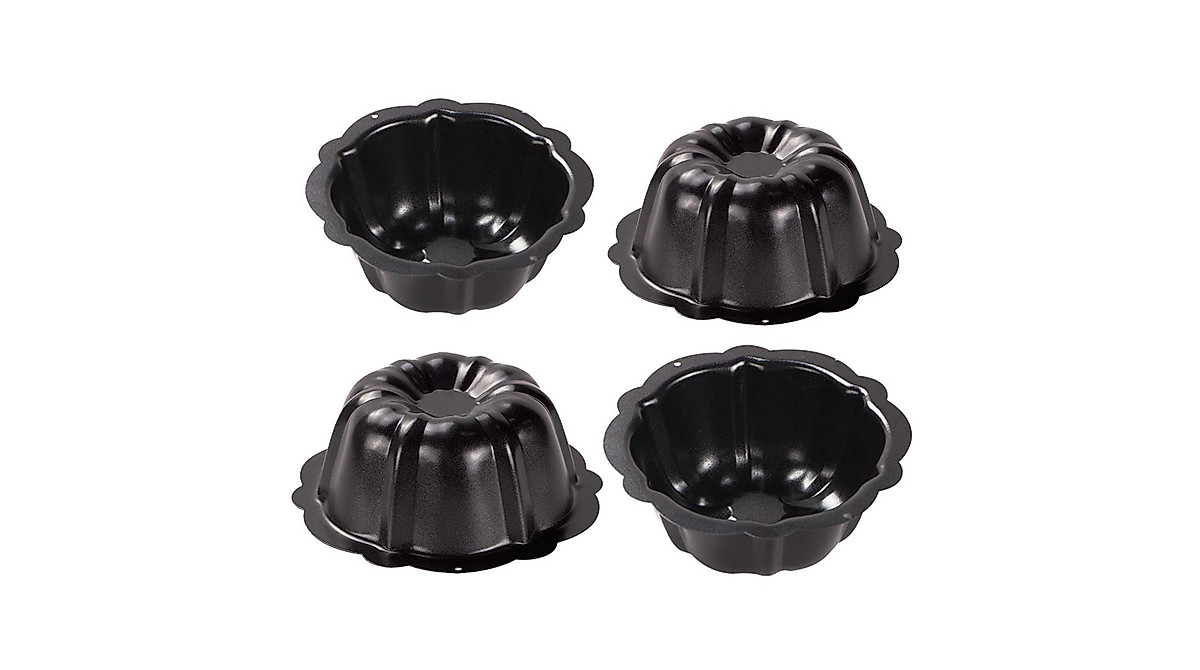 Webake Mini Cake Pan Set - Nonstick 4 Inch Baking Cups for Buntcakes