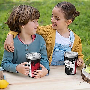 12oz Tumbler Malta Maltese Flag Stainless Steel Cup With Straw And Lid Spill Proof Bulk Double Wall Vacuum Reusable Water Tumblers For Cold Hot Drink