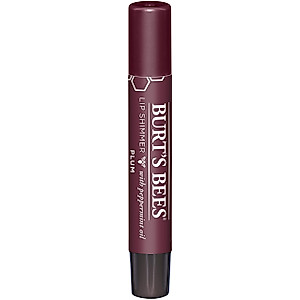 Burt's Bees 100% Natural Moisturizing Lip Shimmer, Plum - 1 Tube