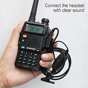 BaoFeng Radio UV-5R 8W 2Pack Handheld Ham Radios (VHF & UHF) with High Gain Antenna and Programming Cable (2Pack) (M)