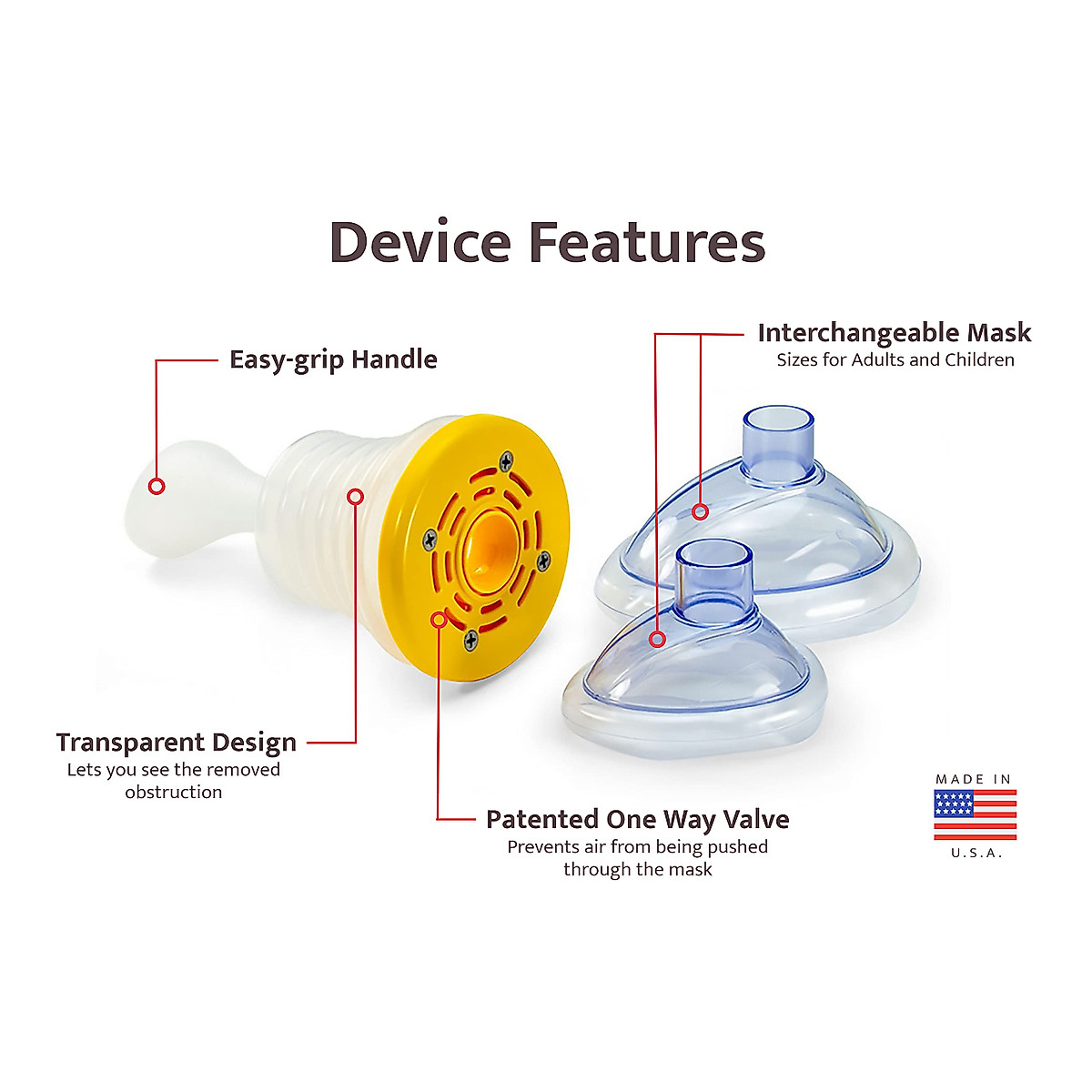 LifeVac Home & Yellow Travel Combo Kit - Portable Suction Rescue Device, First Aid Kit for Kids and Adults, Portable Airway Suction Device for Children and Adults