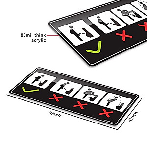 Funny Bathroom Signs 2 Pack 4" x 8" Premium Acrylic Urinal Signs Funny "Please Stand Closer"