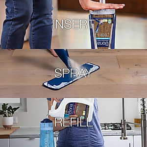 Bona Hardwood Floor Cleaner Refillable Spray Mop Cartridge, 34 Fl Oz