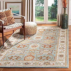 SAFAVIEH Heritage Collection 2' x 3' Rust / Beige HG734D Handmade Traditional Oriental Premium Wool Accent Rug