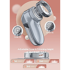 Bymore Fabric Shaver, Lint Remover, Lint Shaver Defuzzer Sweater Shaver for Clothes and Furniture AC Adapter or Battery Operated Pill Fuzz Remover