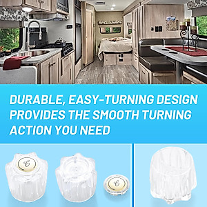 PuritySage Shower Faucet Handle Replacement,Compatible with Delta MP54260,Hot/Cold Shower Knobs with Acrylic Plastic(2-Pack)